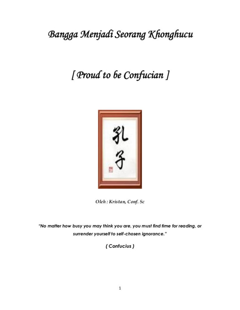 Bangga Menjadi Seorang Khonghucu (Proud to be Confucian) » Agama ...